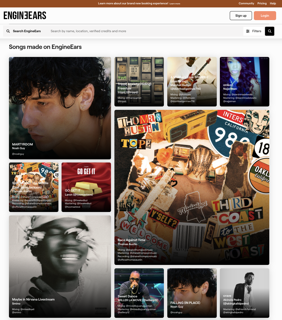 How do I release my songs made on EngineEars to my public profile?